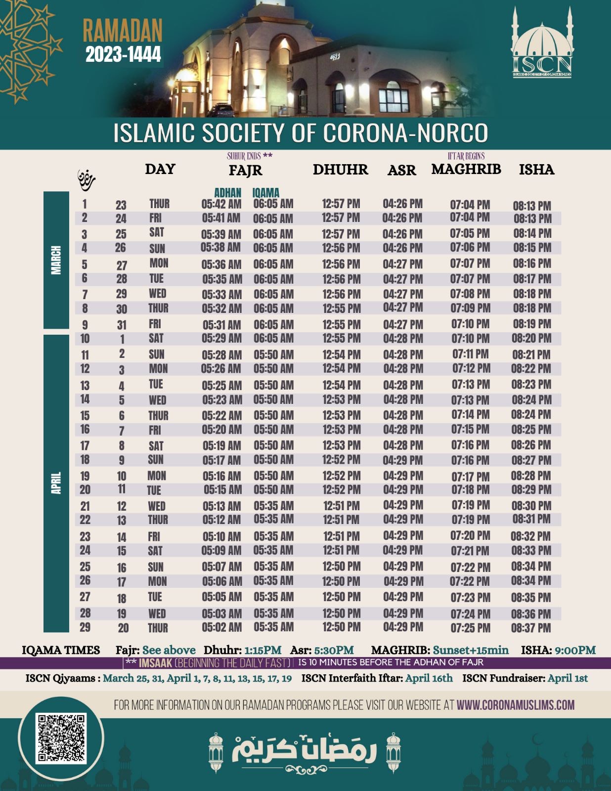 Ramadan – Islamic Society of Corona Norco